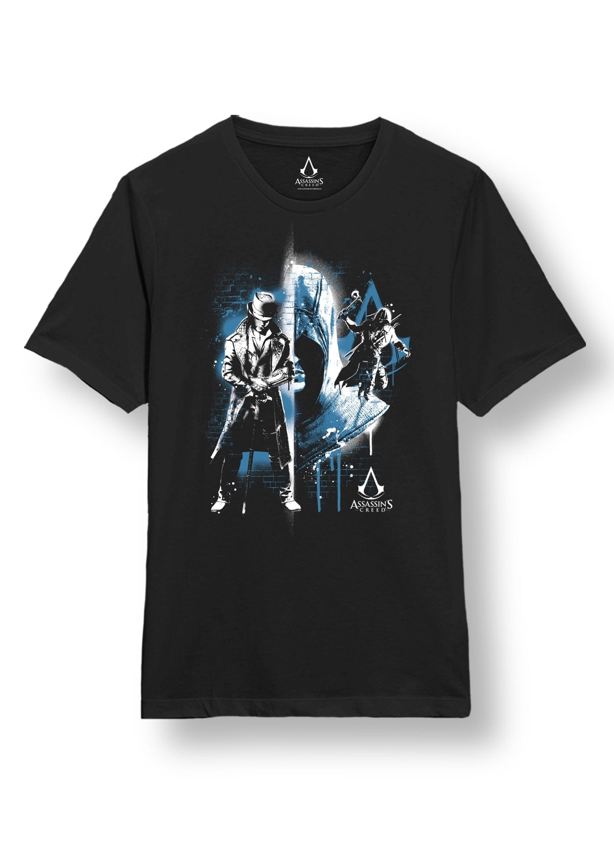 Assassins Creed T Shirt Rafitti Logo new Official Gamer Mens Black ...