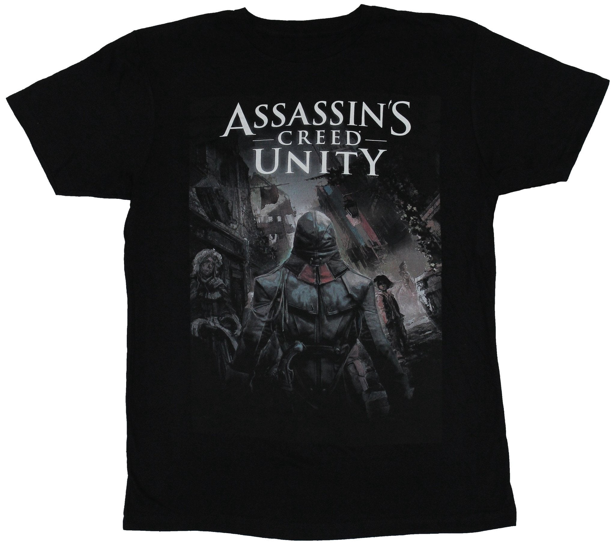 Assassin's Creed Unity Mens T-Shirt - Over Shoulder View Through ...