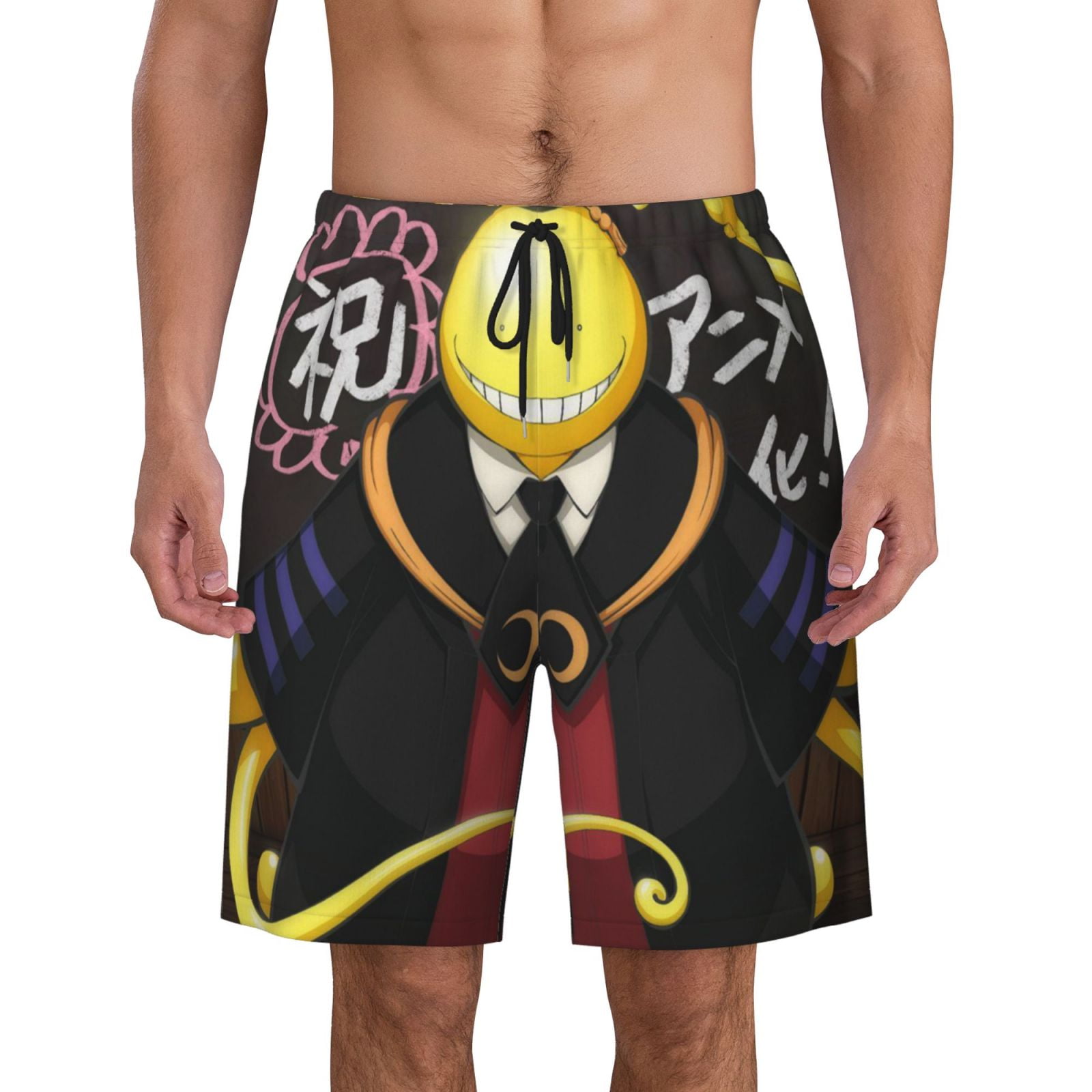 Assassination Classroom Men's Shorts Summer Beach Casual Drawstring ...