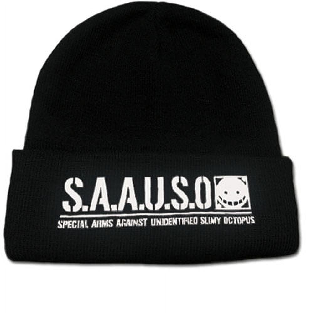 Assassination Classroom S.A.A.U.S.O. White Logo Beanie Hat - Walmart.com
