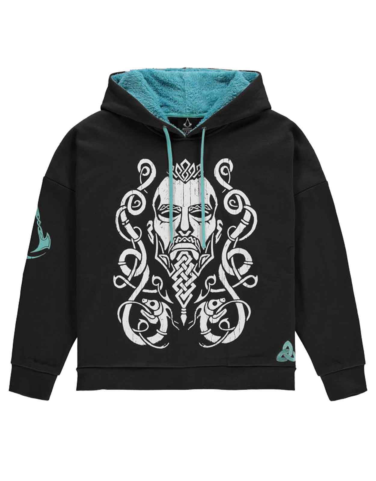 Assassins Creed Valhalla Face Teddy Style Womens Zipped Hoodie