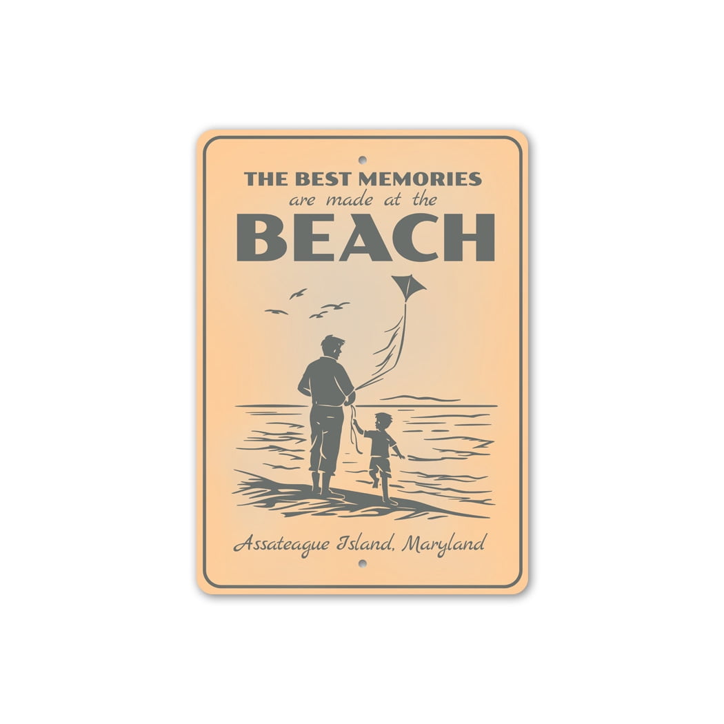 Assateague Island Best Memories Made At The Beach Aluminum Metal Decor ...