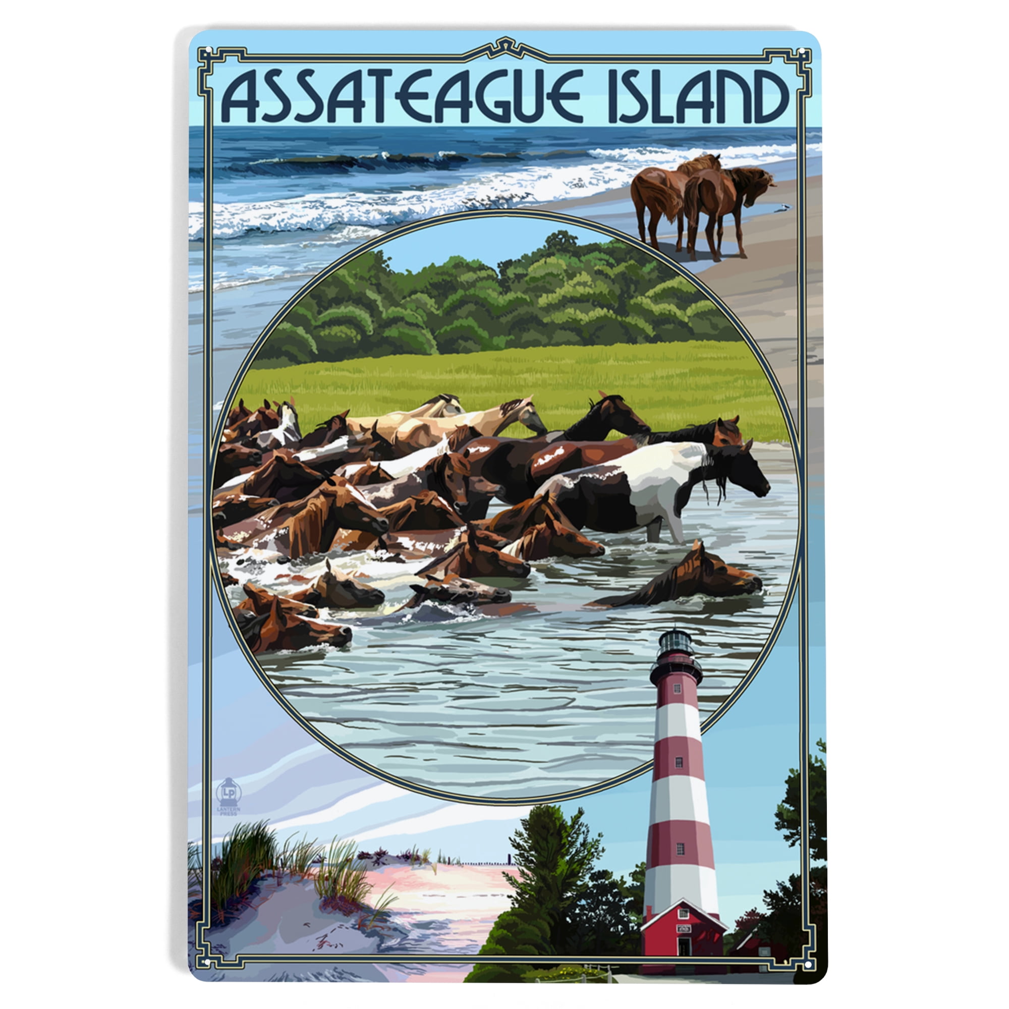 Assateague Island, Maryland, Montage (12x18 Aluminum Art, Indoor ...