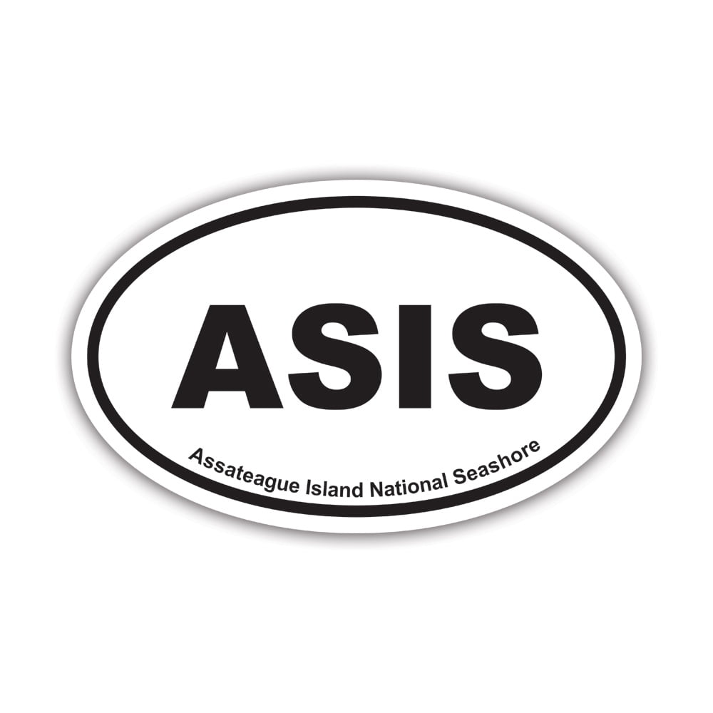 Assateague Island National Seashore ASIS Oval Sticker Decal - Self ...