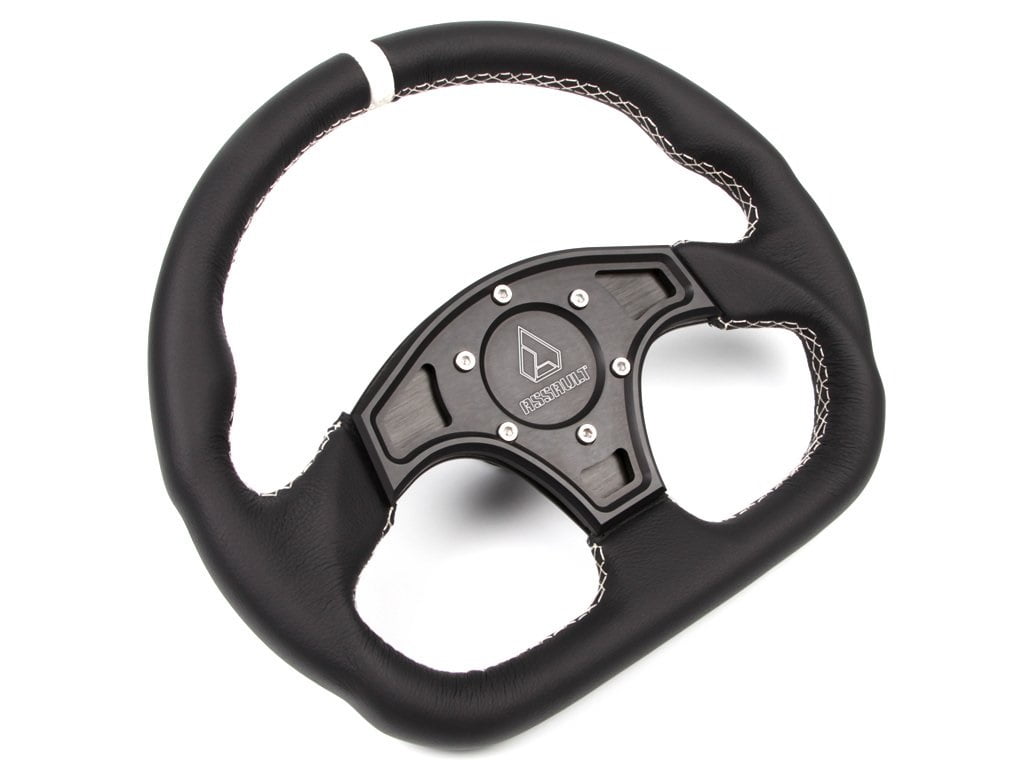 Assault Industries Black/White Ballistic D Steering Wheel & Front Plate ...