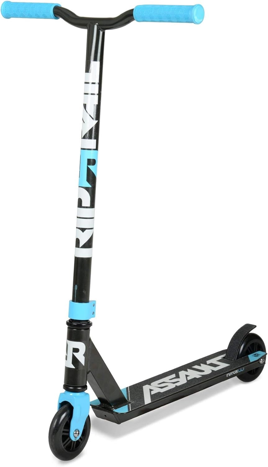 Assault Stunt Scooter Finished in Black/Blue with Alloy Deck and ABEC-7 ...