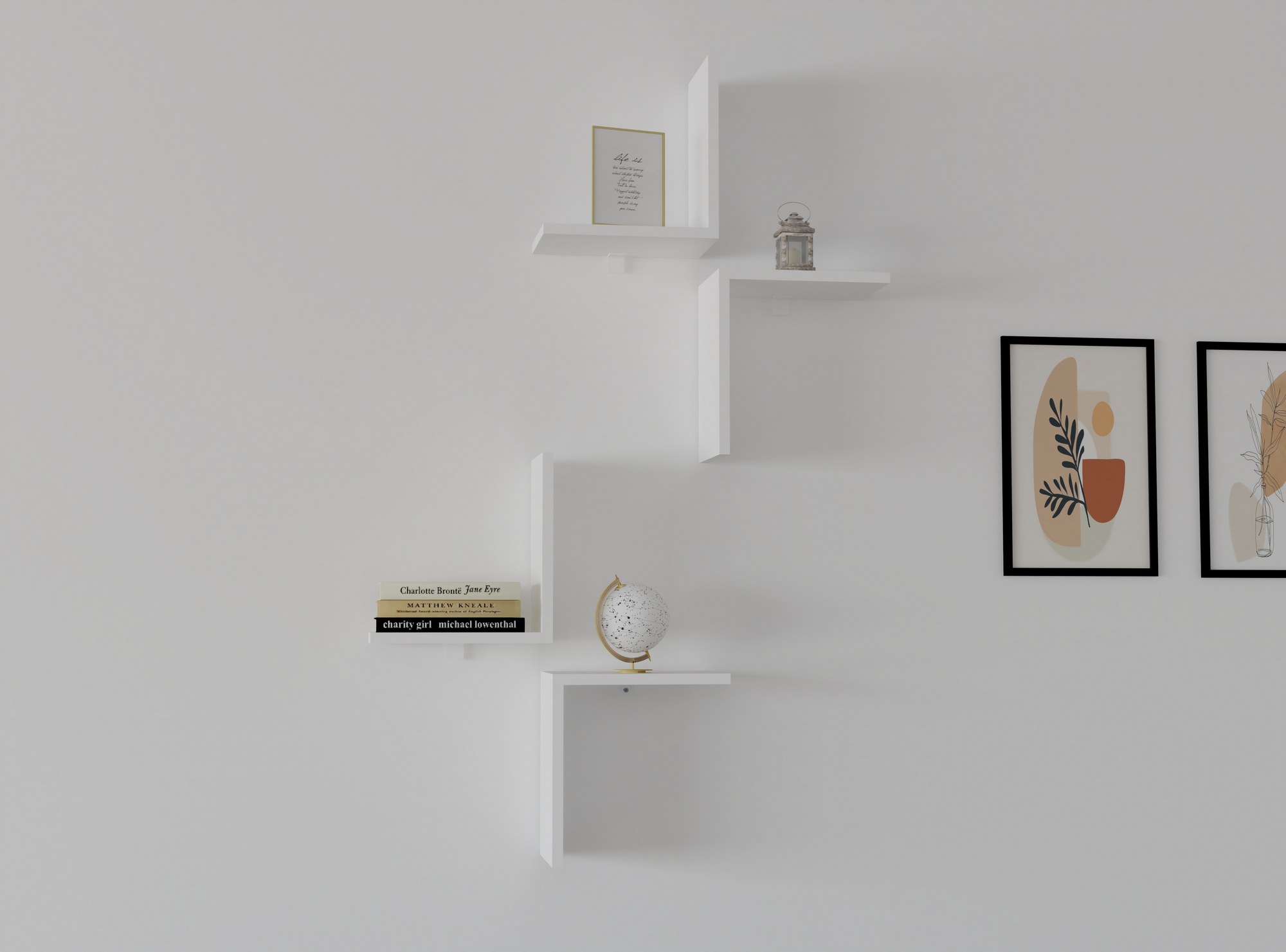 Asse Home - Face - White Wall Shelf - Walmart.com