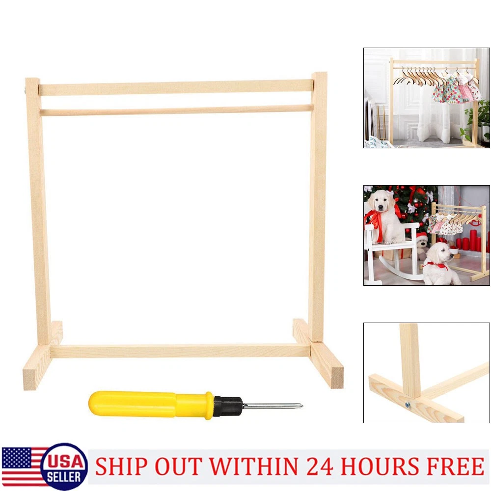 Assemblable Solid Wood Pets Clothing Hanger Rack Dogs Cat Closet ...