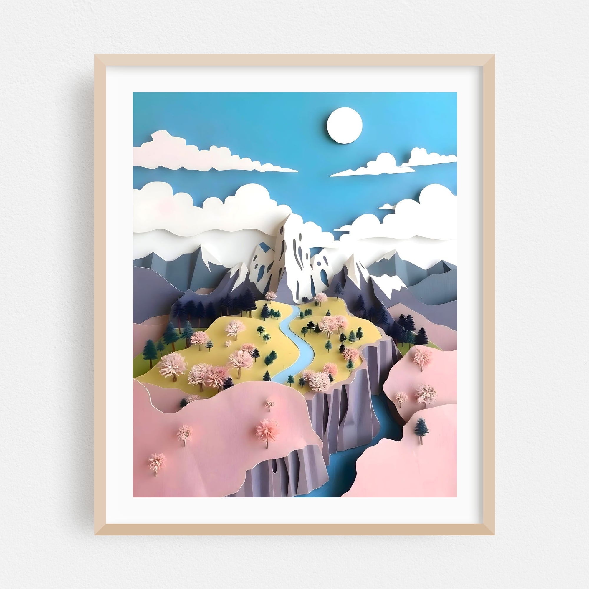 Assemblage Pastel Valley - India Illustration Surrealism Landscape ...