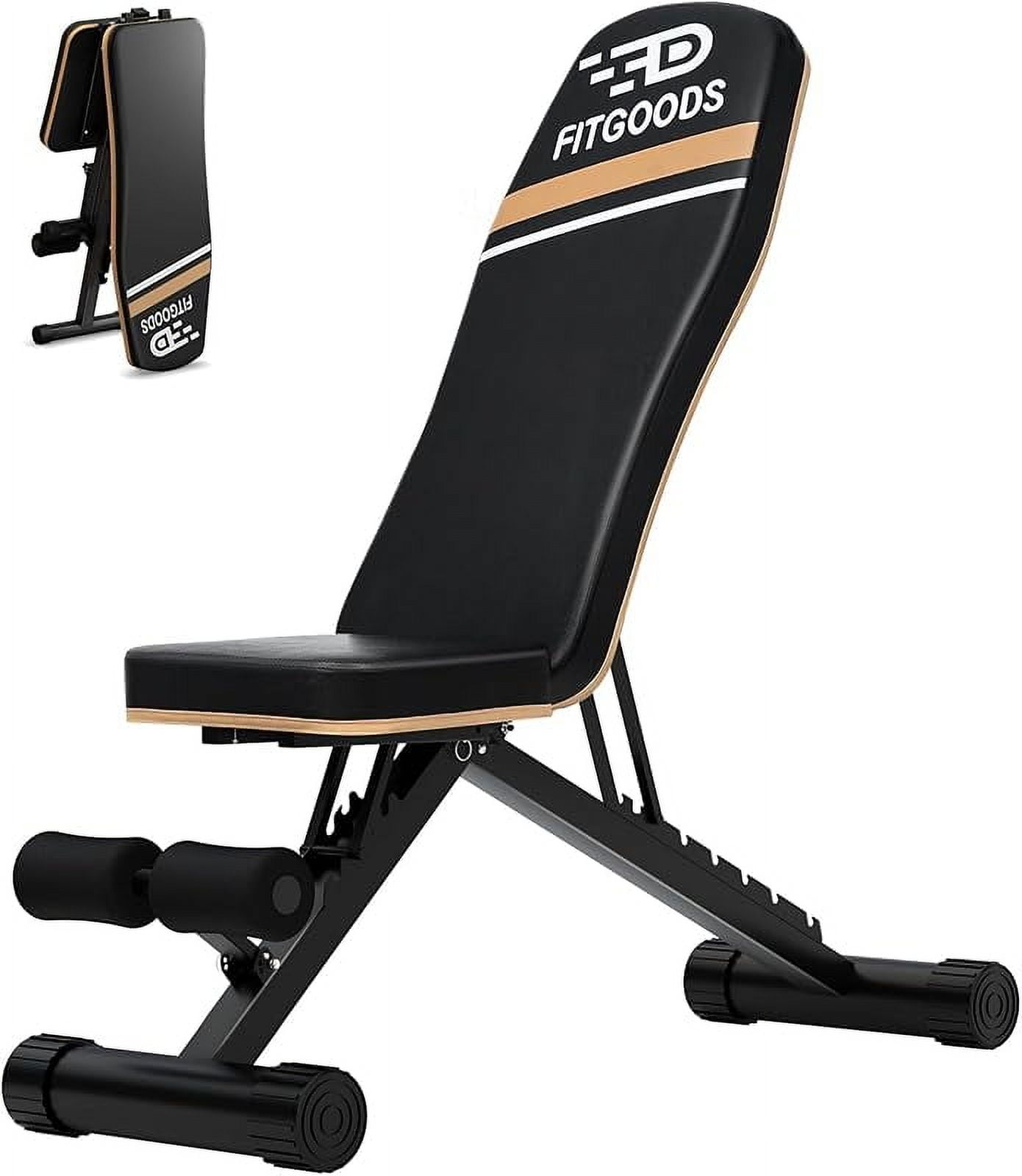 Assemble-Free Foldable Weight Bench Press for Home Gym, Capacity ...