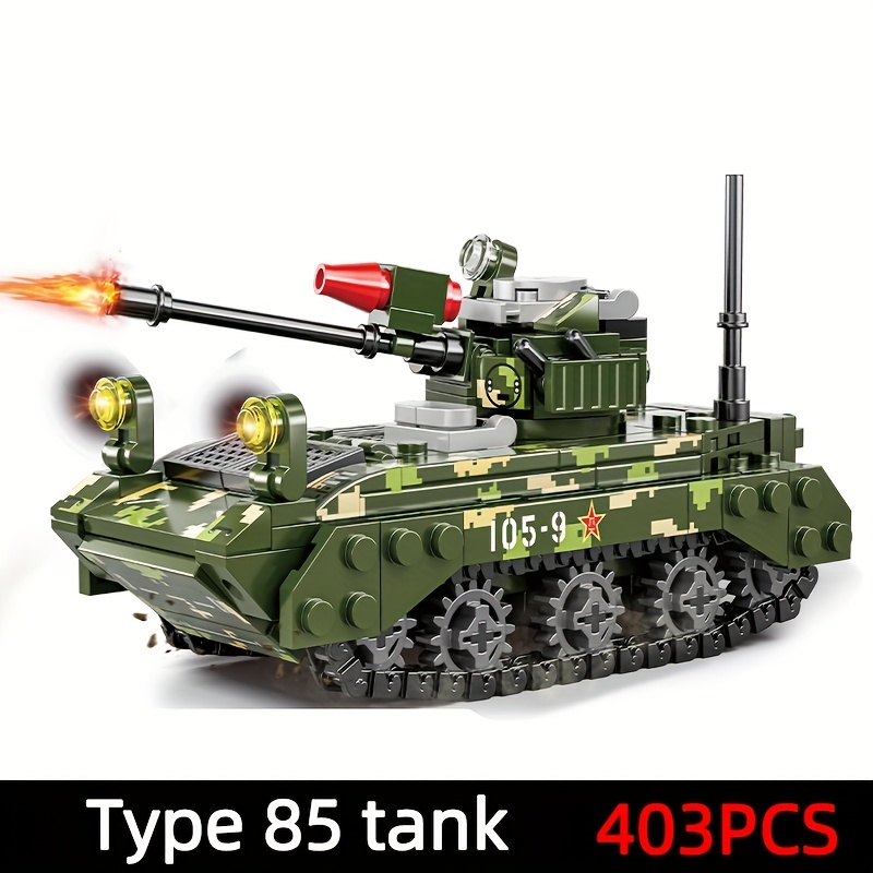 Assembled Building Blocks Main Battle Tank Toy Armored Vehicle Model ...