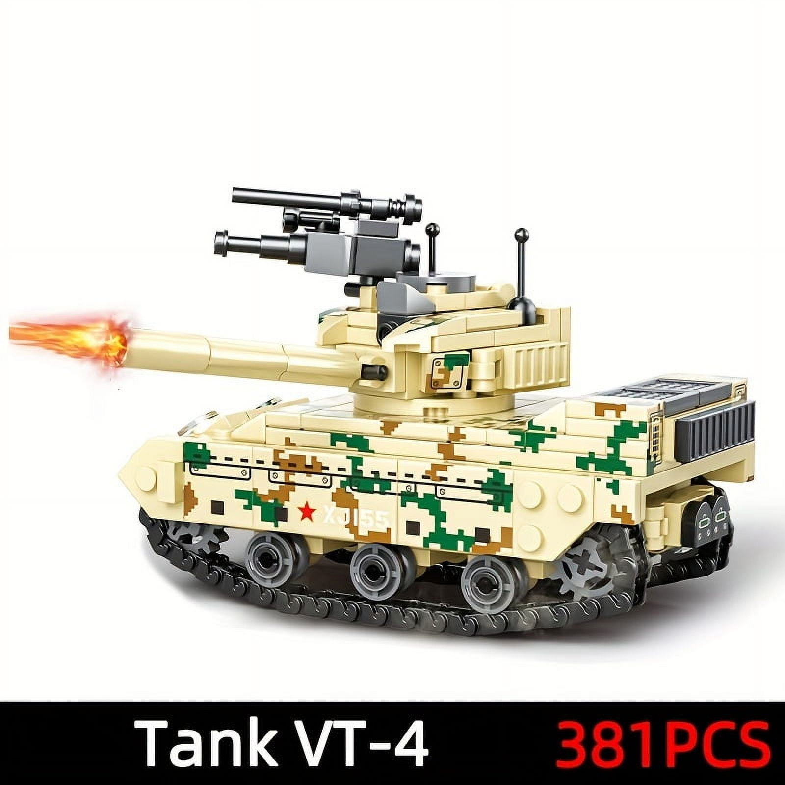 Assembled Building Blocks Main Battle Tank Toy Armored Vehicle Model ...