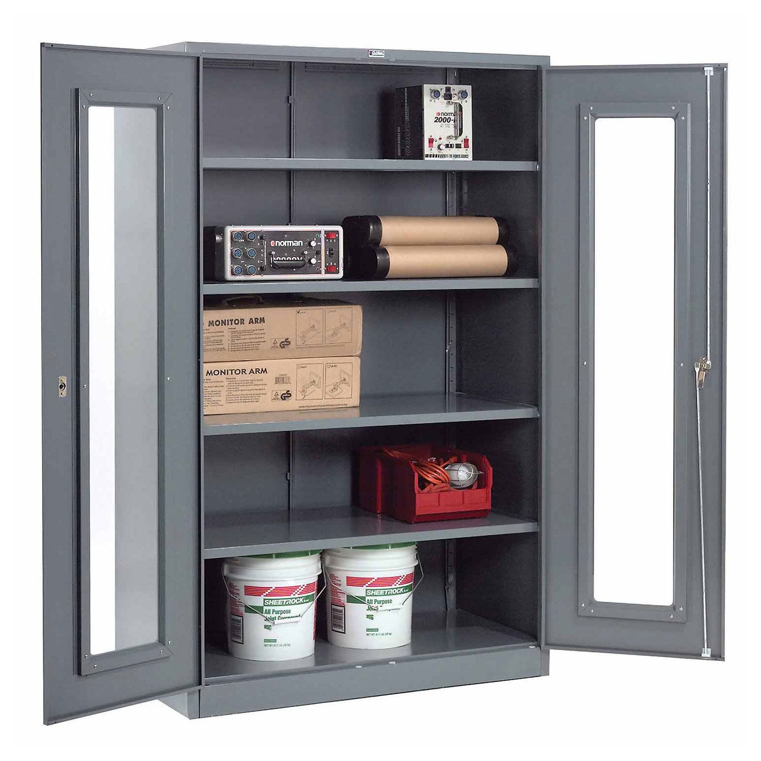 Assembled Clear View Storage Cabinet, 48x24x78, Gray - Walmart.com