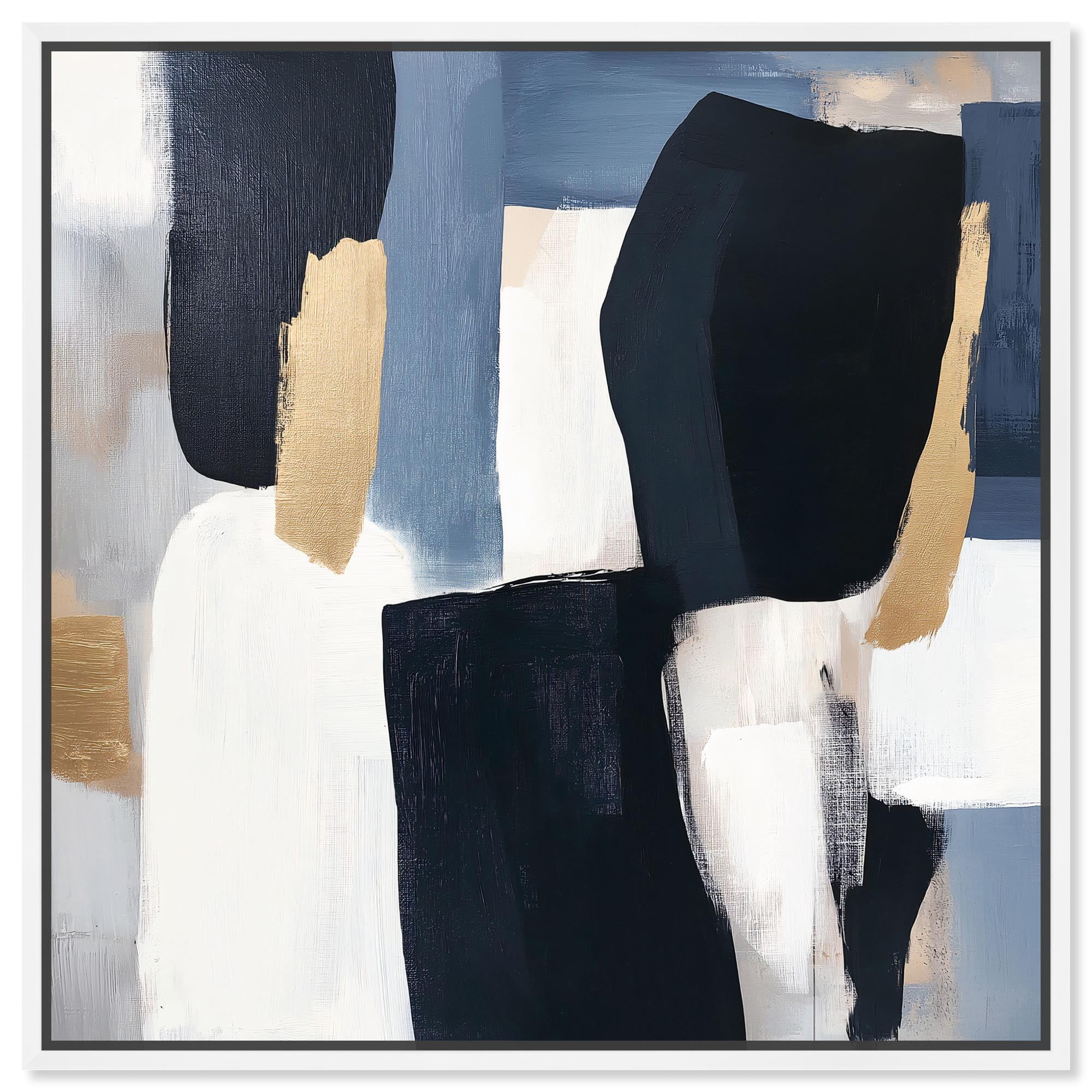 Assembled Color Pallete I Canvas Elegant Abstracts by Art Remedy, White ...