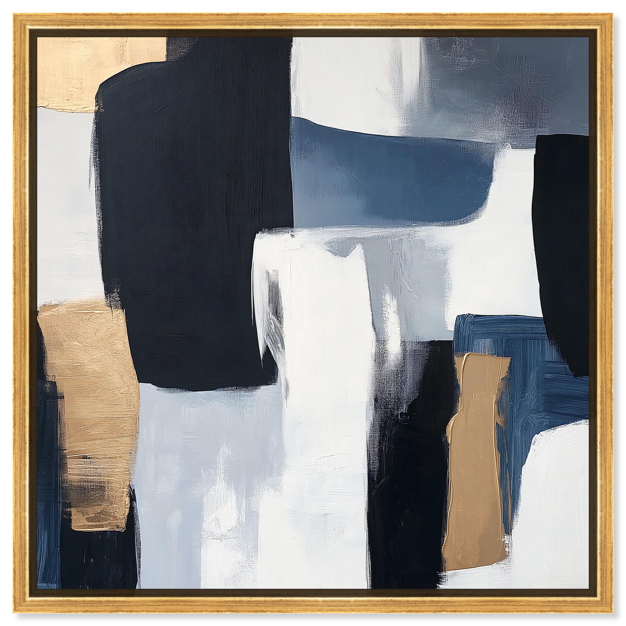 Assembled Color Pallete II Canvas Elegant Abstracts by Art Remedy, Gold ...