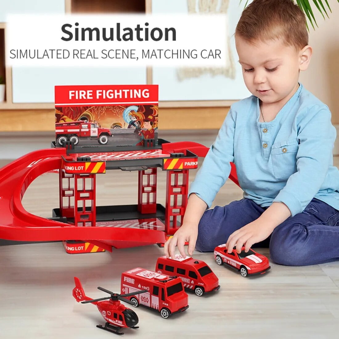 Assembled Fire Rail Toys,DIY Parent-child Puzzle Engineering Vehicle ...