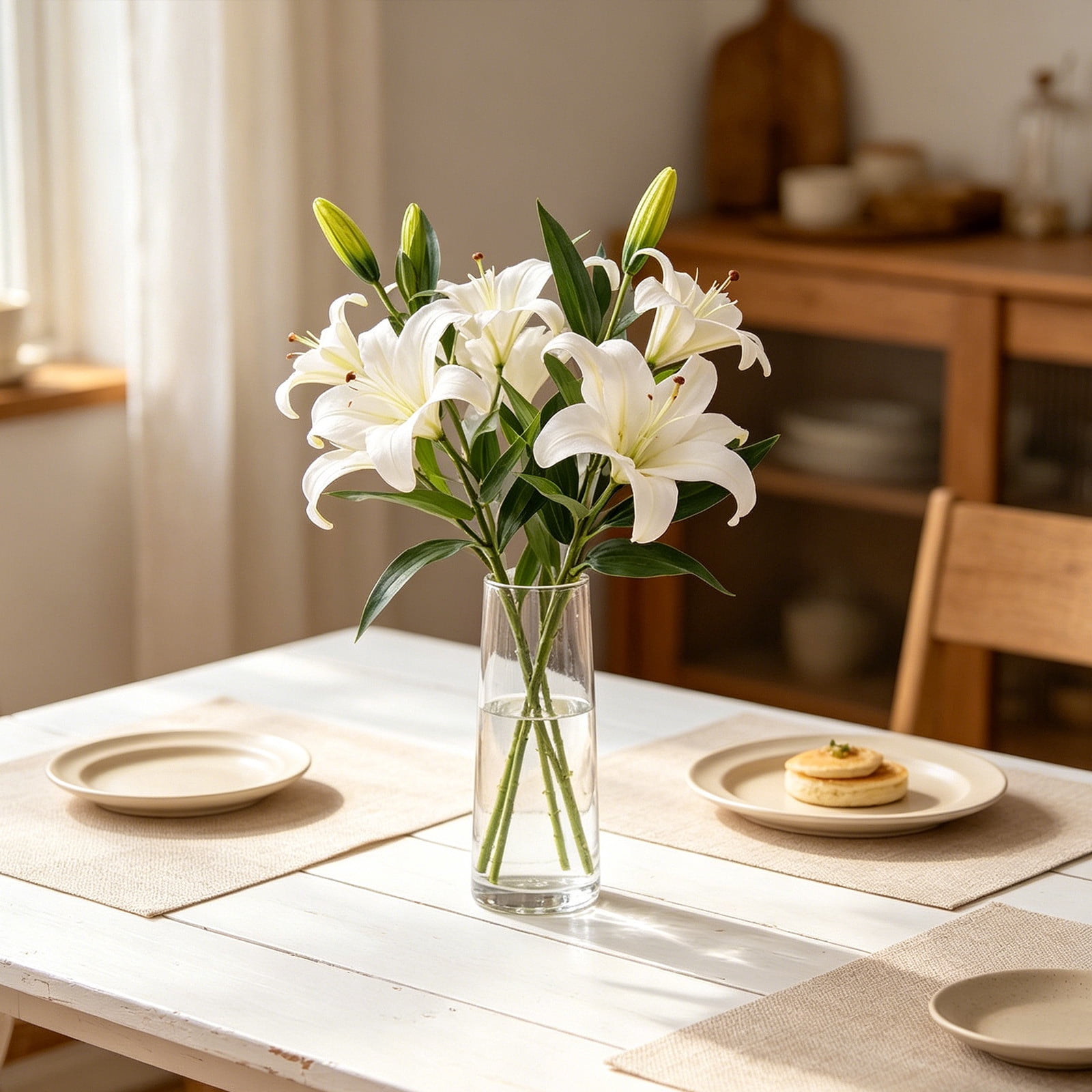Assembled Fragrant Lily Artificial Flower,Decorative Simulation Flower ...