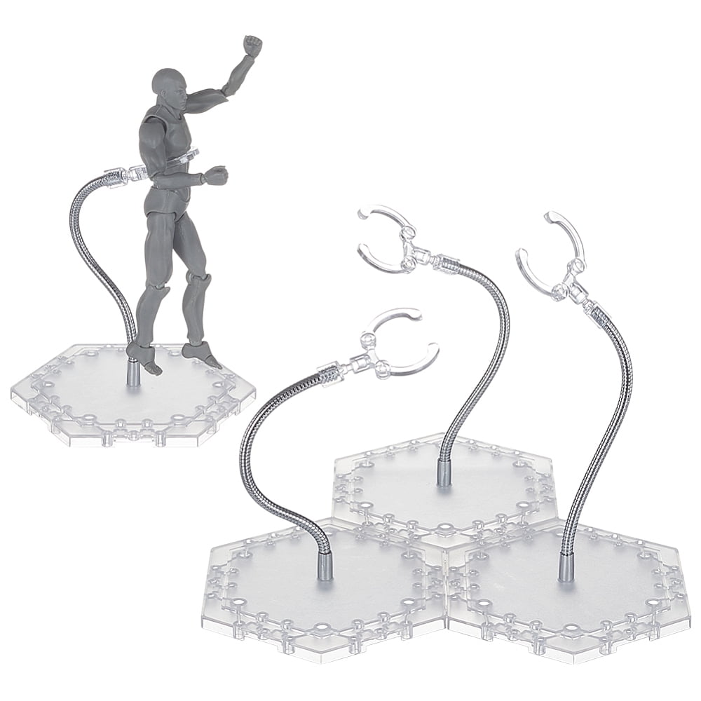 Assembled Plastic Action Figure Display Stands with Adjustable Alloy ...