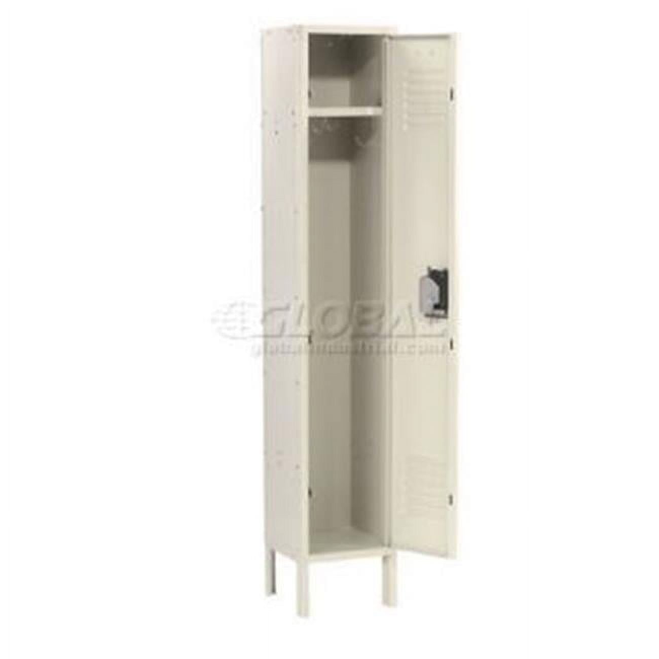 Assembled Single Tier 1 Door Locker - Tan - 12 x 12 x 60 in. - Walmart.com