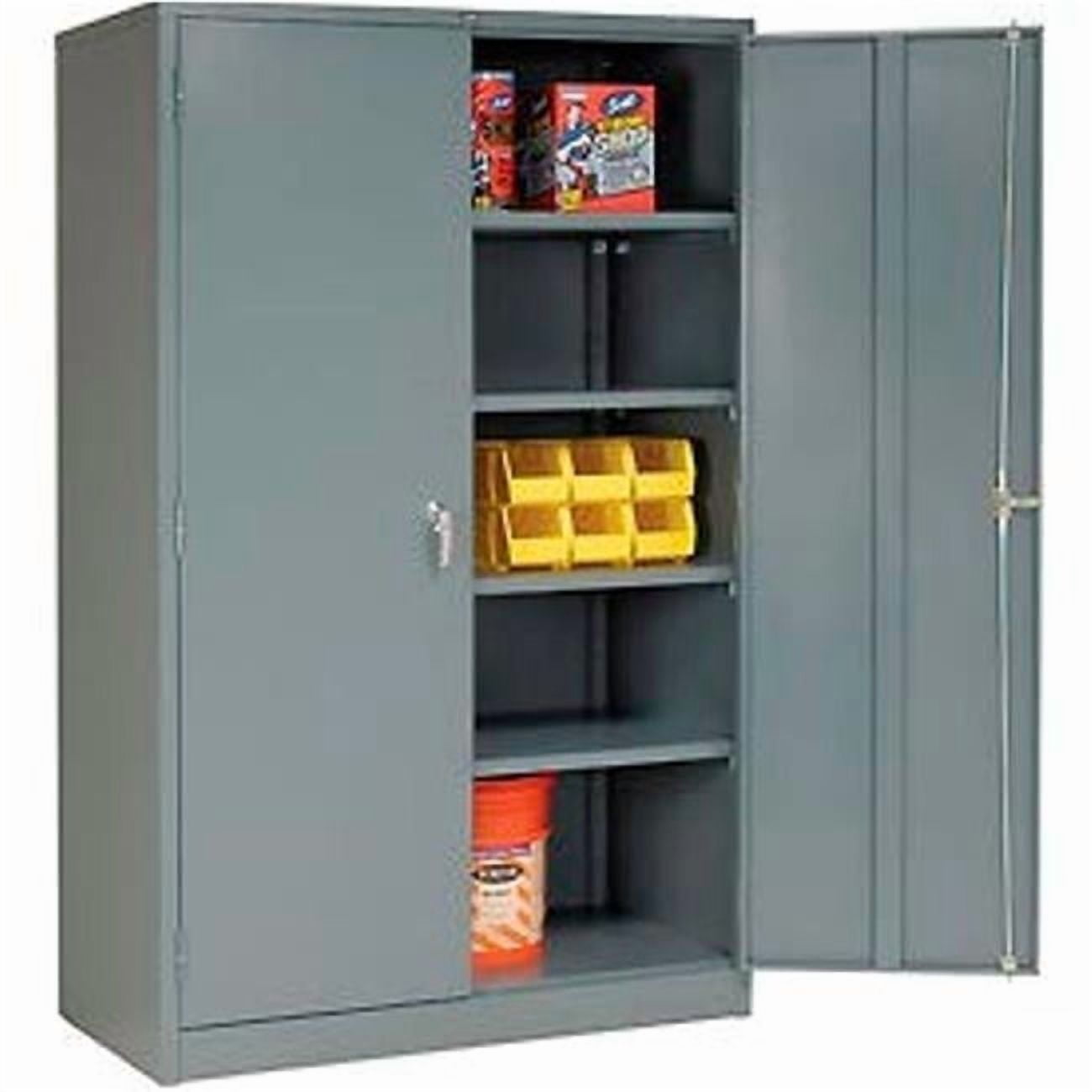 Assembled Storage Cabinet with Turn Handle, Gray - 48 x 24 x 78 in ...