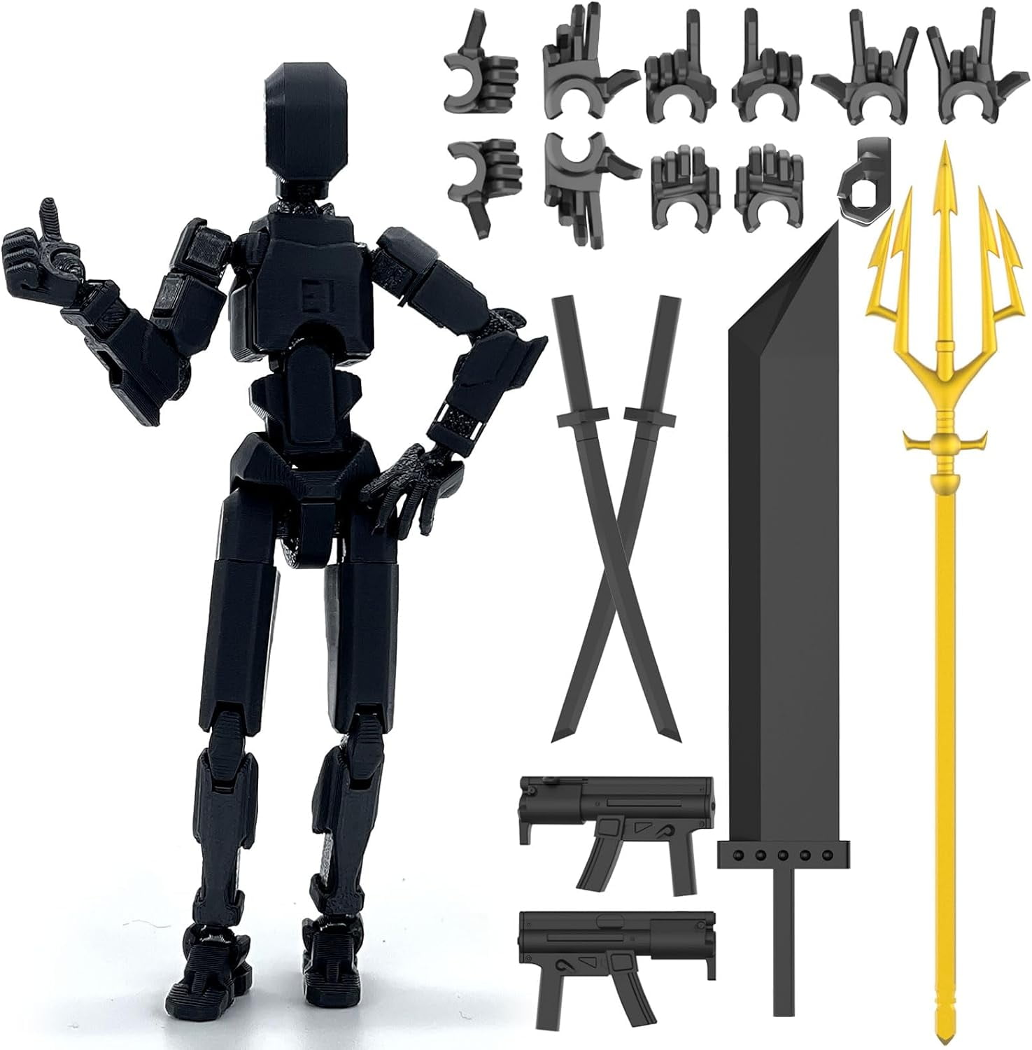 【Assembled】 T13 Action Figure Set, Giant Sword Titan 13 Robot Action Figure 3D Printed robo 13 ...