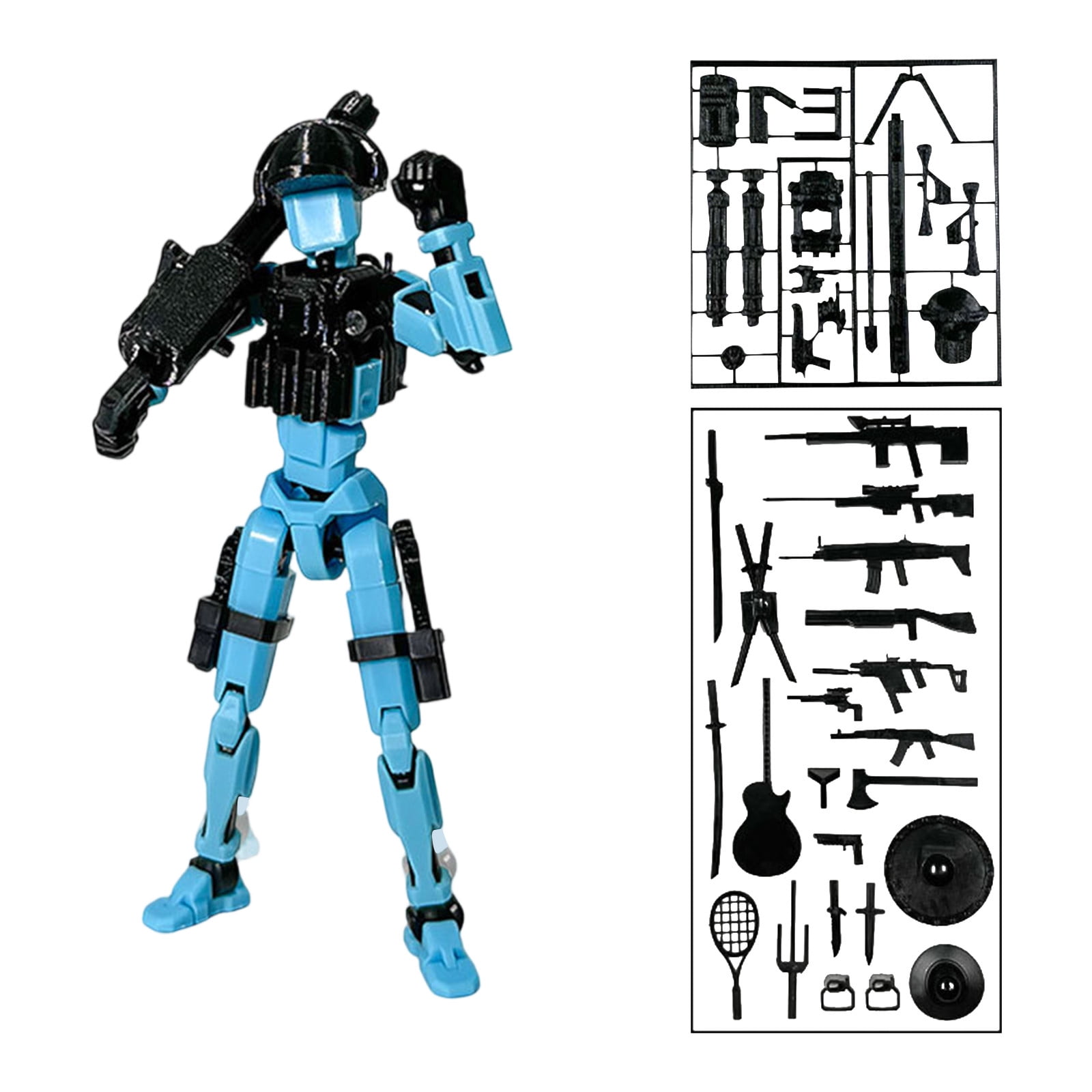 (Assembly Completed) 1 Pack T13 Action Figure Set with Display Stand ...