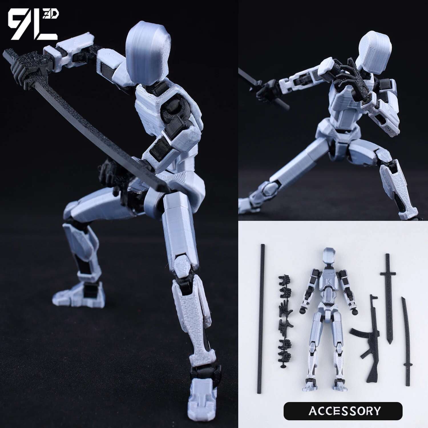 Assembly Completed Lucky 13 Figure Toy Dummy 3D Printed Movable ...
