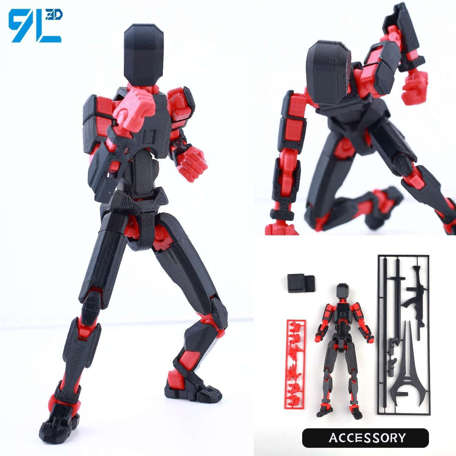 Assembly Completed Lucky 13 Figure Toy Dummy 3D Printed Movable ...
