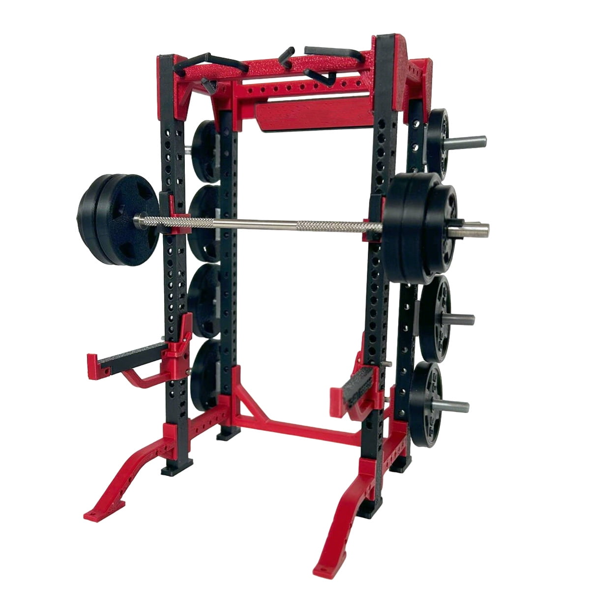 Assembly Mini Barbell Model Set with Rack & Plates, Realistic Miniature ...
