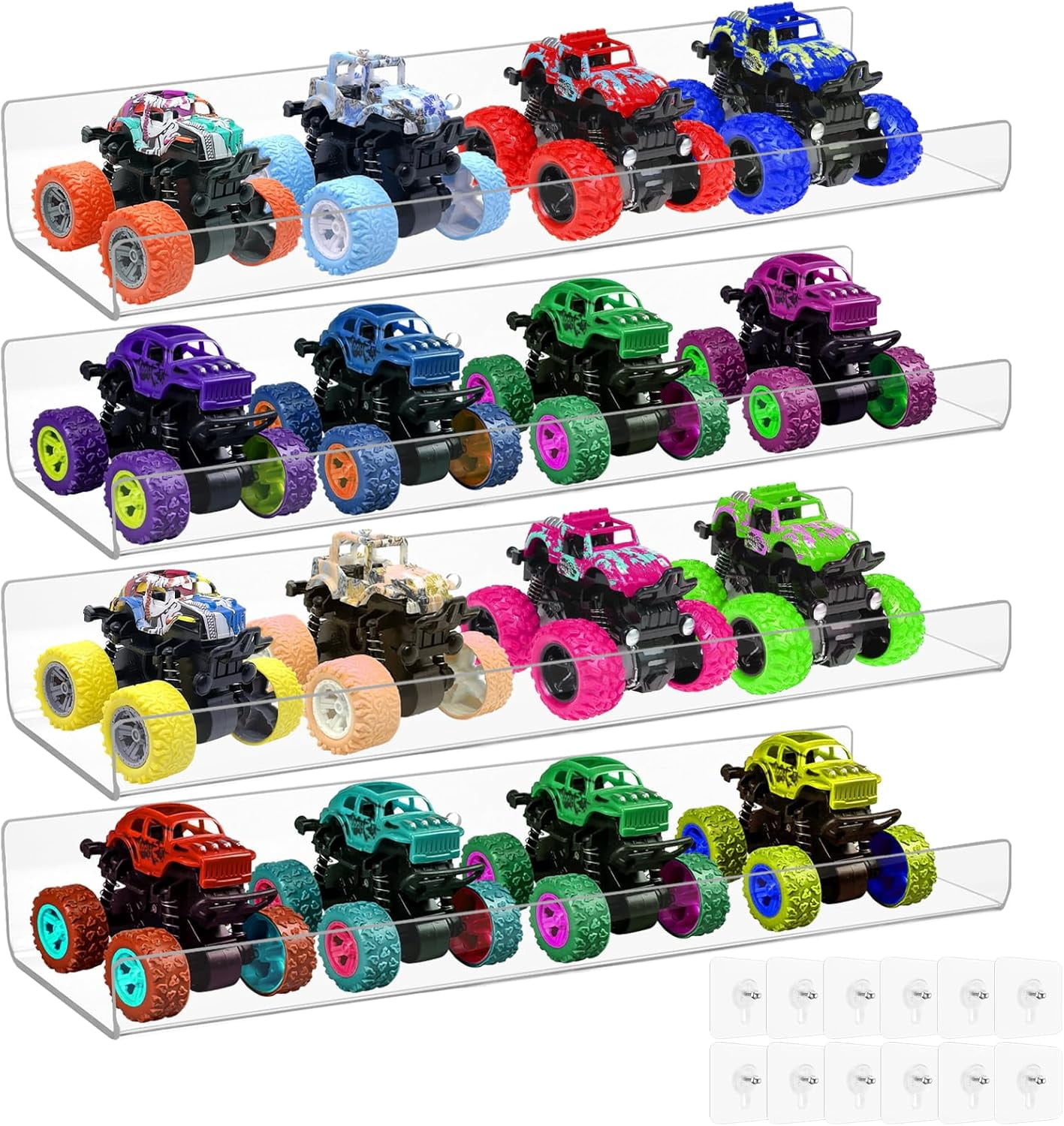 Assembly Monster Trucks Display Case, Clear Acrylic Wall-Mounted ...