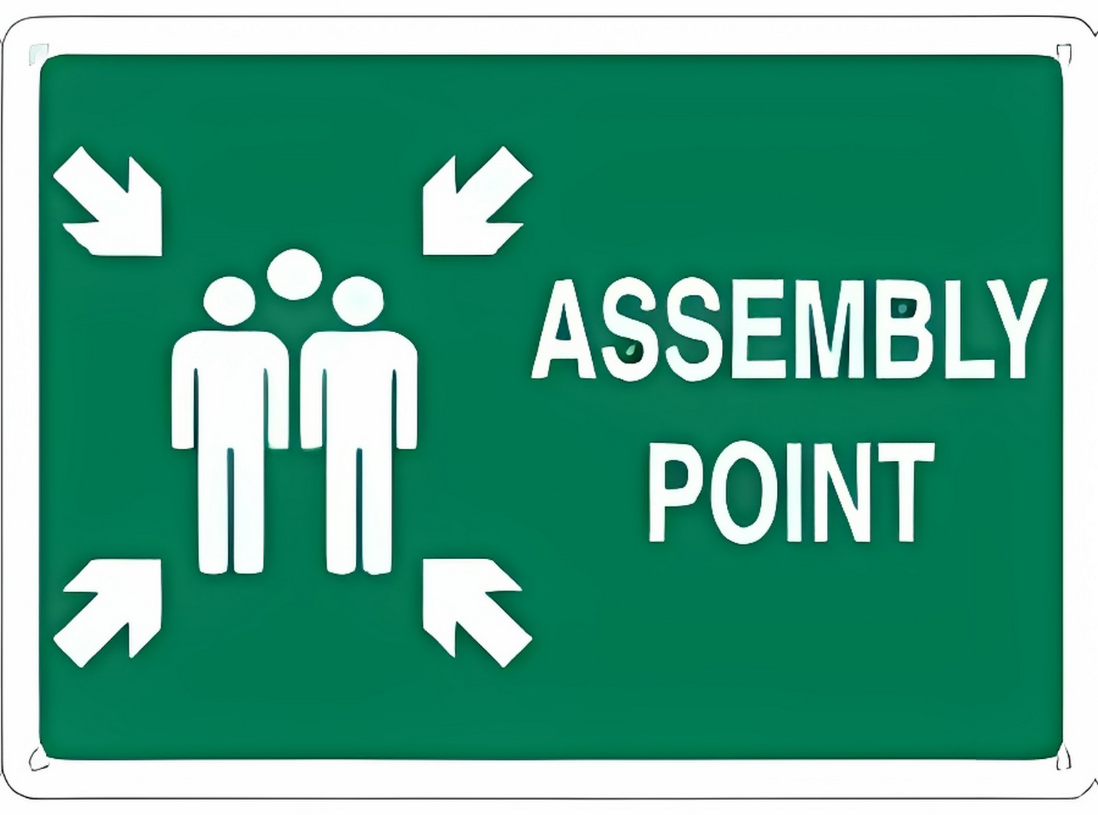 Assembly Point Fire and Emergency Evacuation Shelter Metal Tin Sign 12 ...