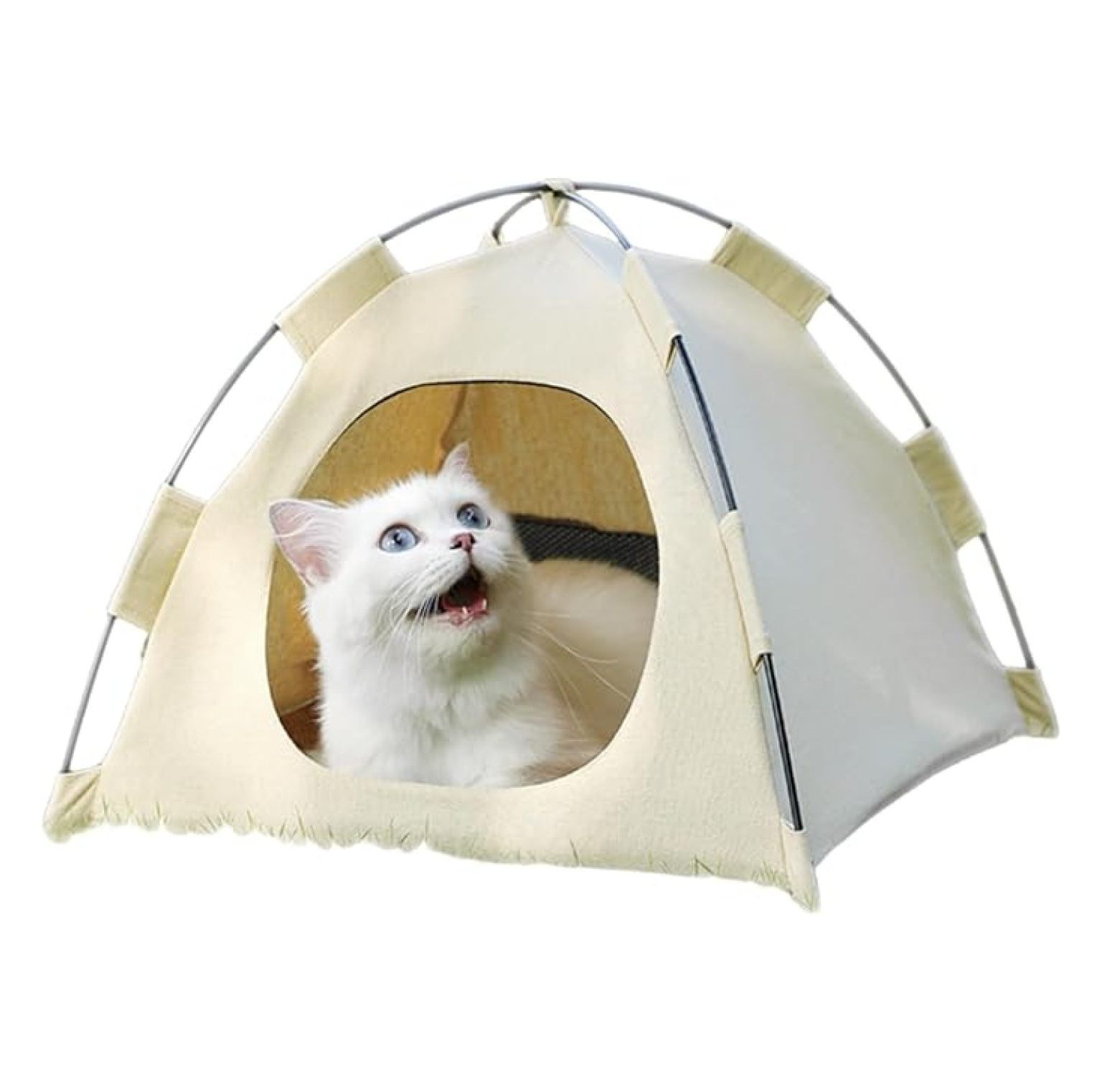 No Assembly Required Cat Tent Portable Outdoor/Indoor Cooling Cats Cave ...