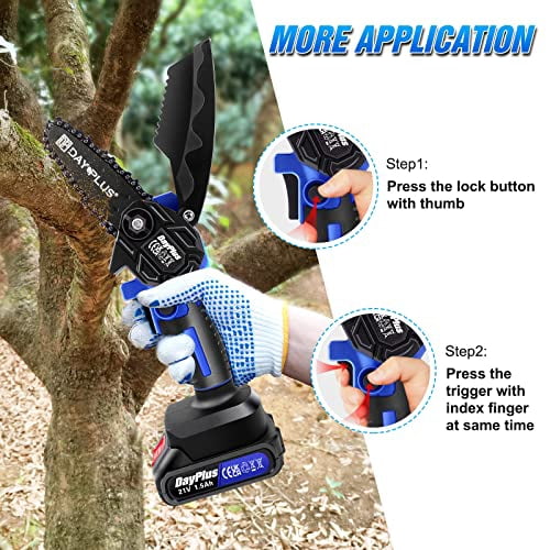 No Assembly Required - Mini Portable Electric Chain Saw for Gardening ...