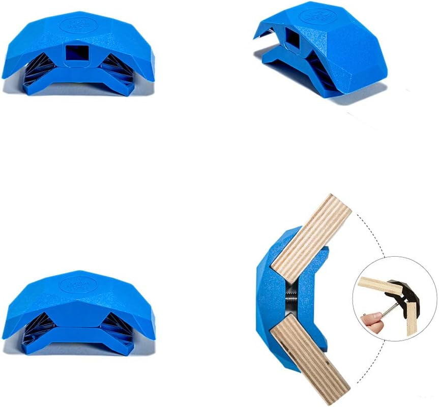 Assembly System. 2 Pack of 4 Connector 105° color Blue. Wood panel ...