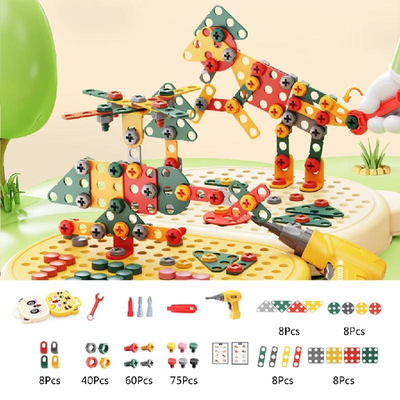 Assembly Toy Carpenters Tool Set Drill Toy Education Preschooler 3D ...
