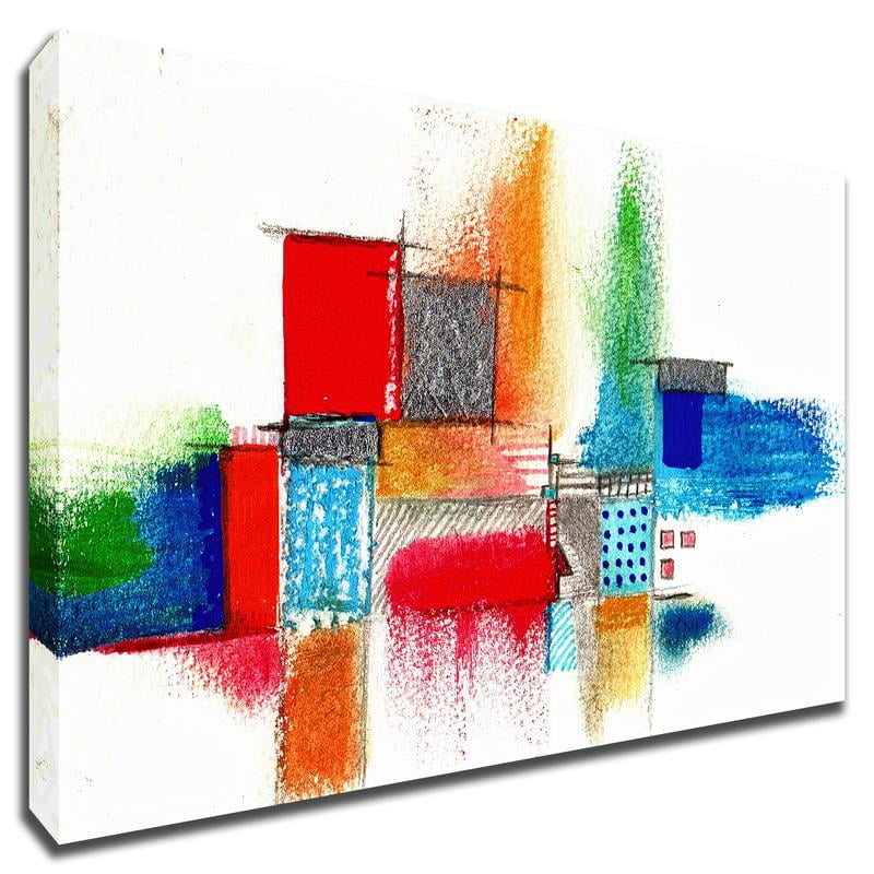 Assembly by Evan Stuart Marshall 30 x 20 Print On Canvas/Fabric Red ...