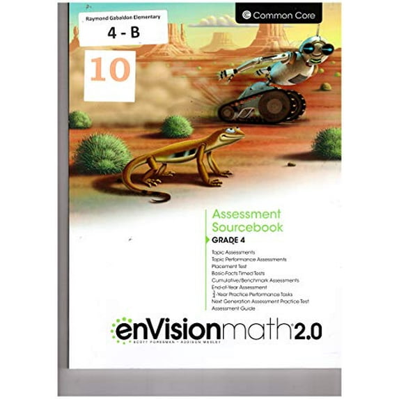 Pre-Owned Assessment Sourcebook Grade 4 EnvisionMath 2.0 by Scott ...