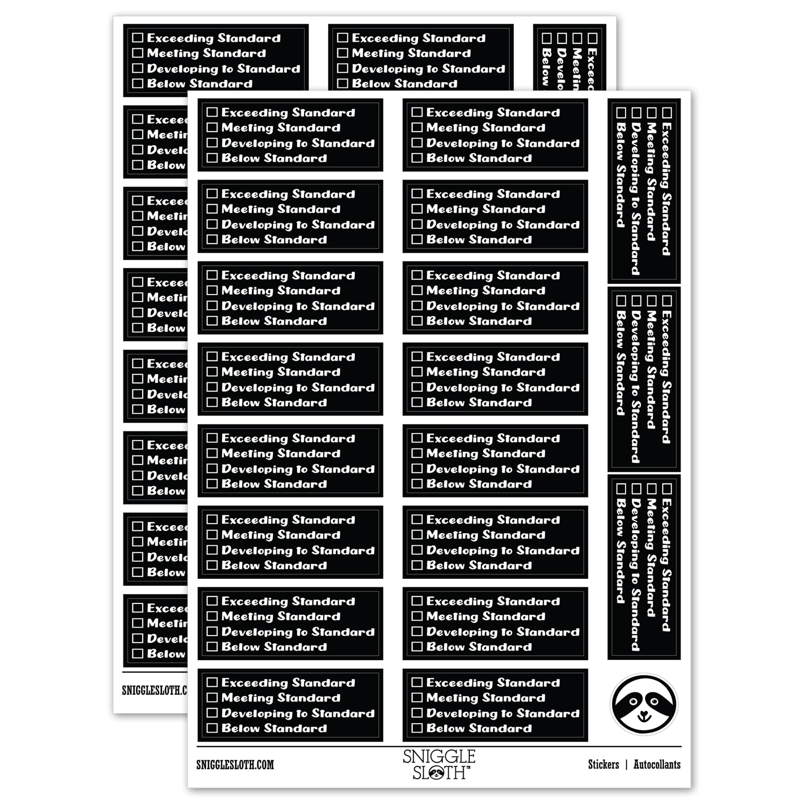 Assessment Standard Checklist Teacher Student School Sticker Set ...