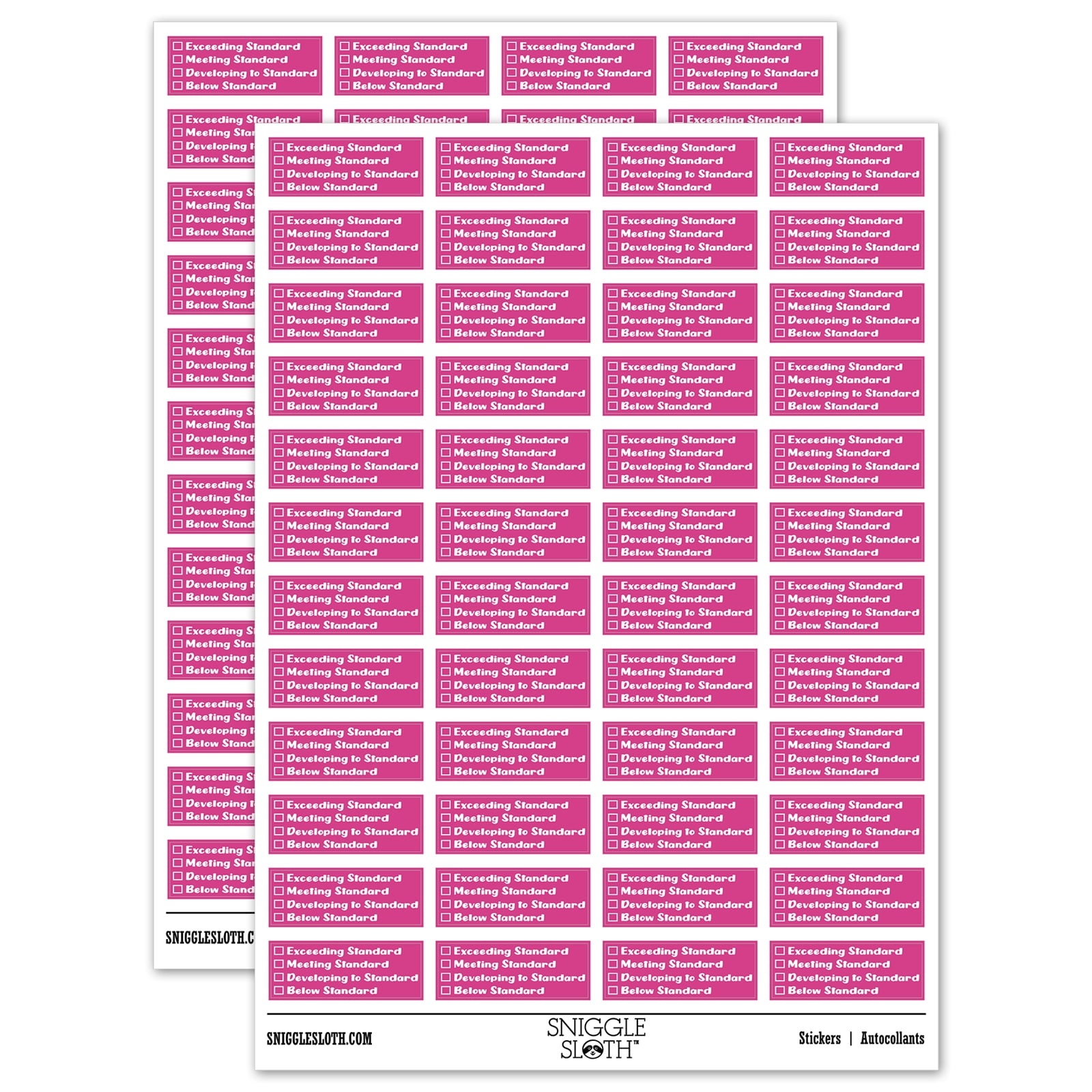 Assessment Standard Checklist Teacher Student School Sticker Set - Hot ...