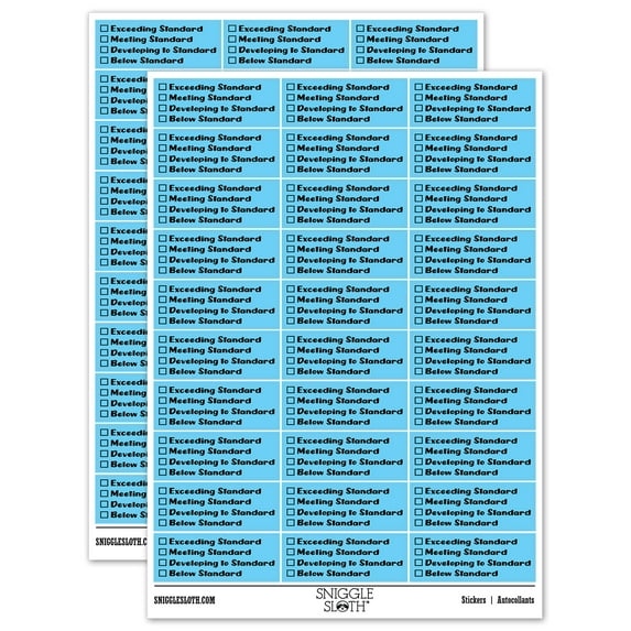 Assessment Standard Checklist Teacher Student School Sticker Set ...