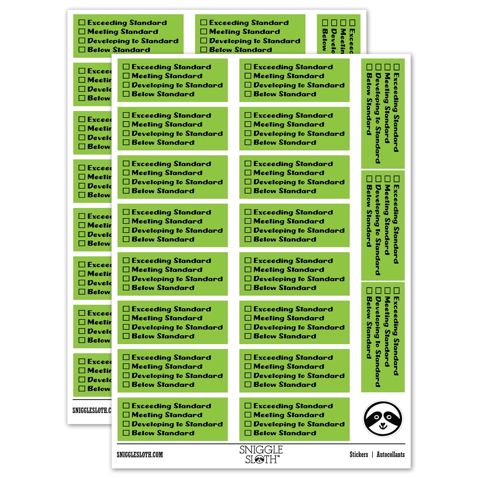 Assessment Standard Checklist Teacher Student School Sticker Set ...