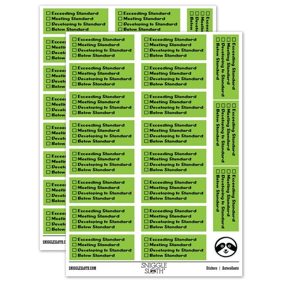 Assessment Standard Checklist Teacher Student School Sticker Set ...