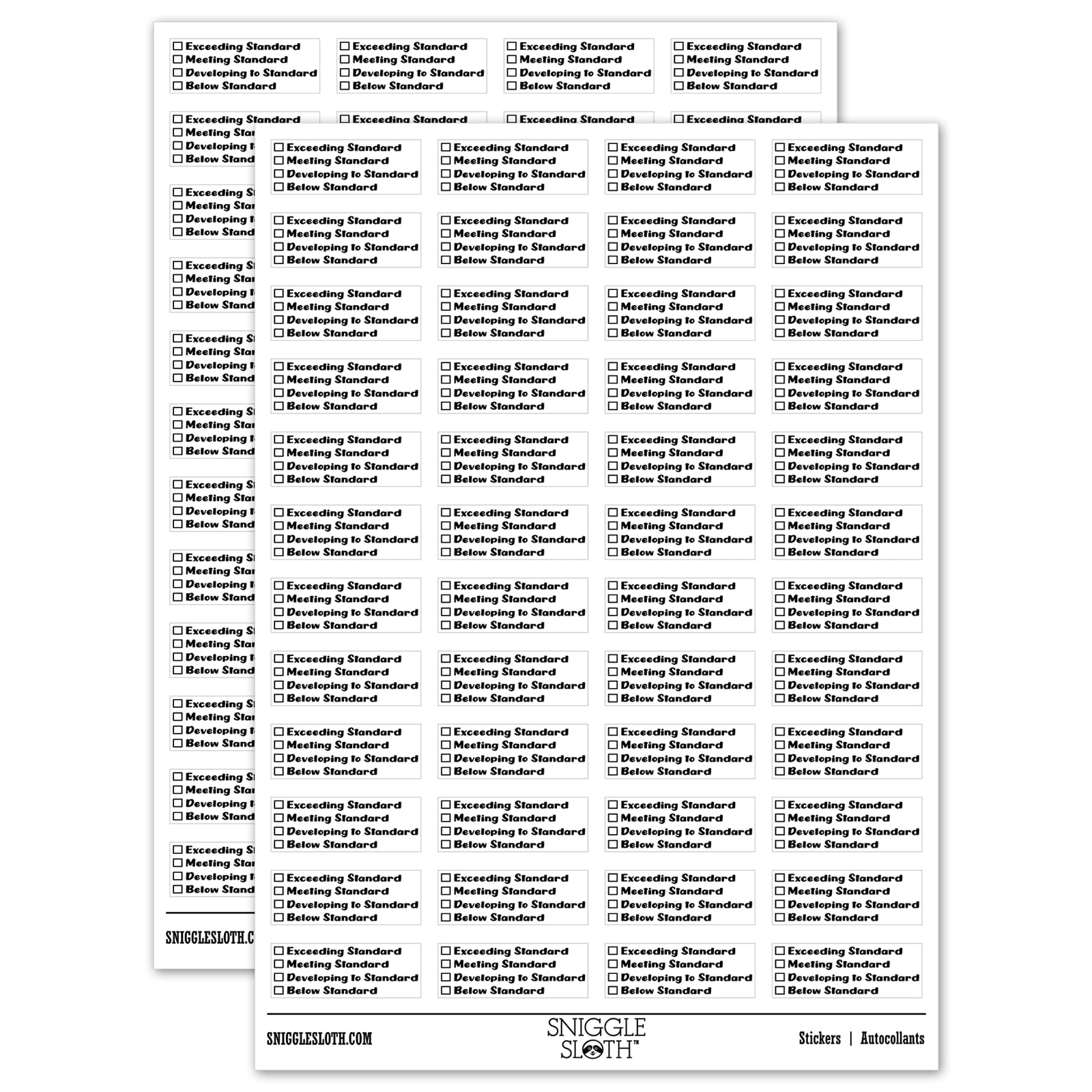 Assessment Standard Checklist Teacher Student School Sticker Set ...
