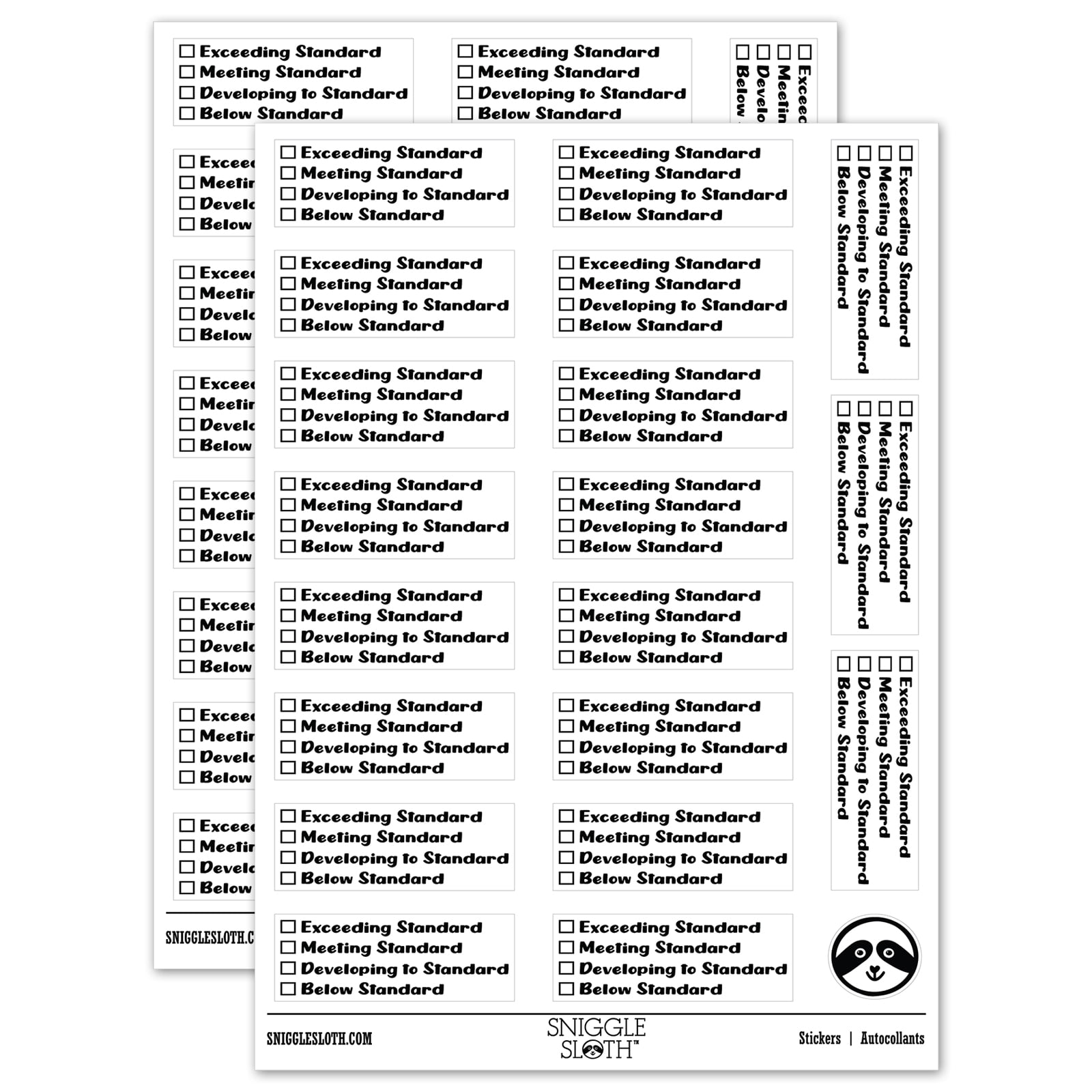 Assessment Standard Checklist Teacher Student School Sticker Set ...