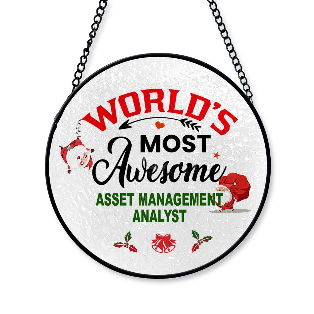 Asset Management Analyst Stained Glass Window Hanging 2025 Gifts for ...