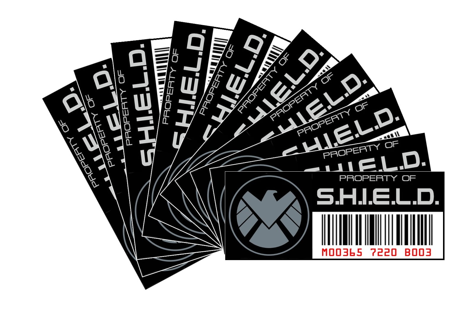 Asset Tag - Property of S.H.I.E.L.D. Set of 10 - Walmart.com