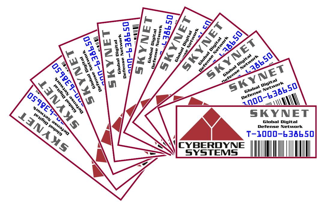 Asset Tag - Property of The Cyberdyne Systems - Skynet - Walmart.com