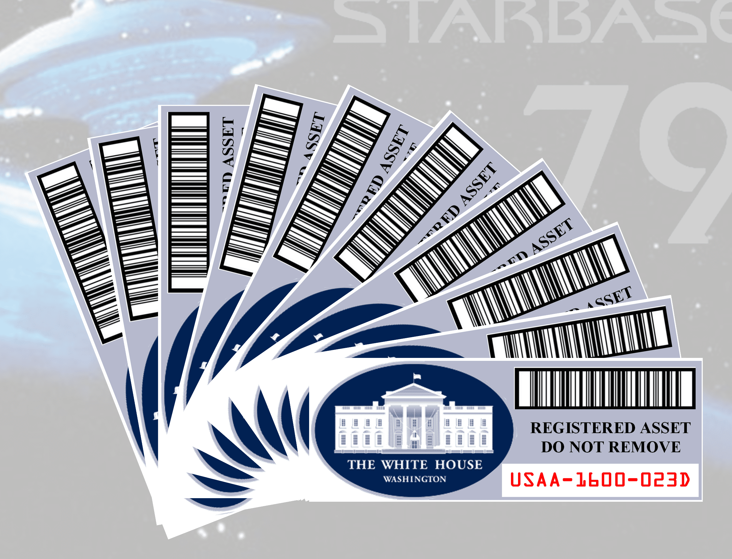 Asset Tags - Property of the White House - Set of 10 - Walmart.com