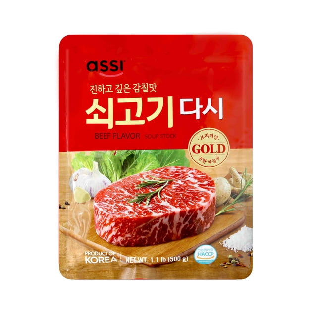 Assi Dasida Beef Soup Base Dashida, 1.1 Lb (500g) 아씨 쇠고기 다시다 - Walmart.com