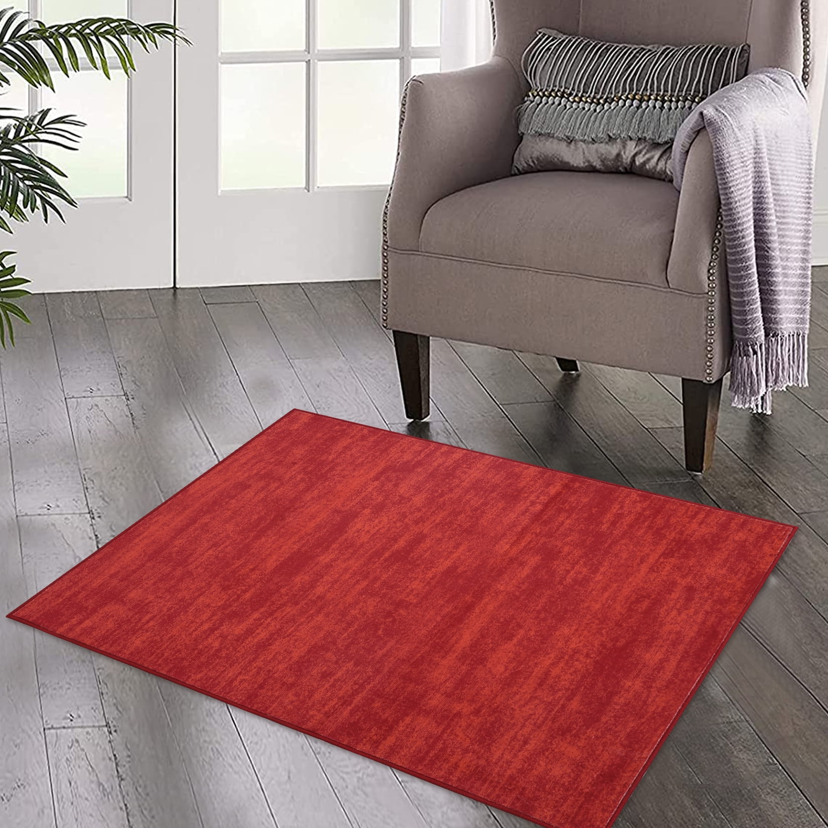 Assile 2' x 3' Modern Accent Rug, Indoor Low-Pile Throw Carpet ...